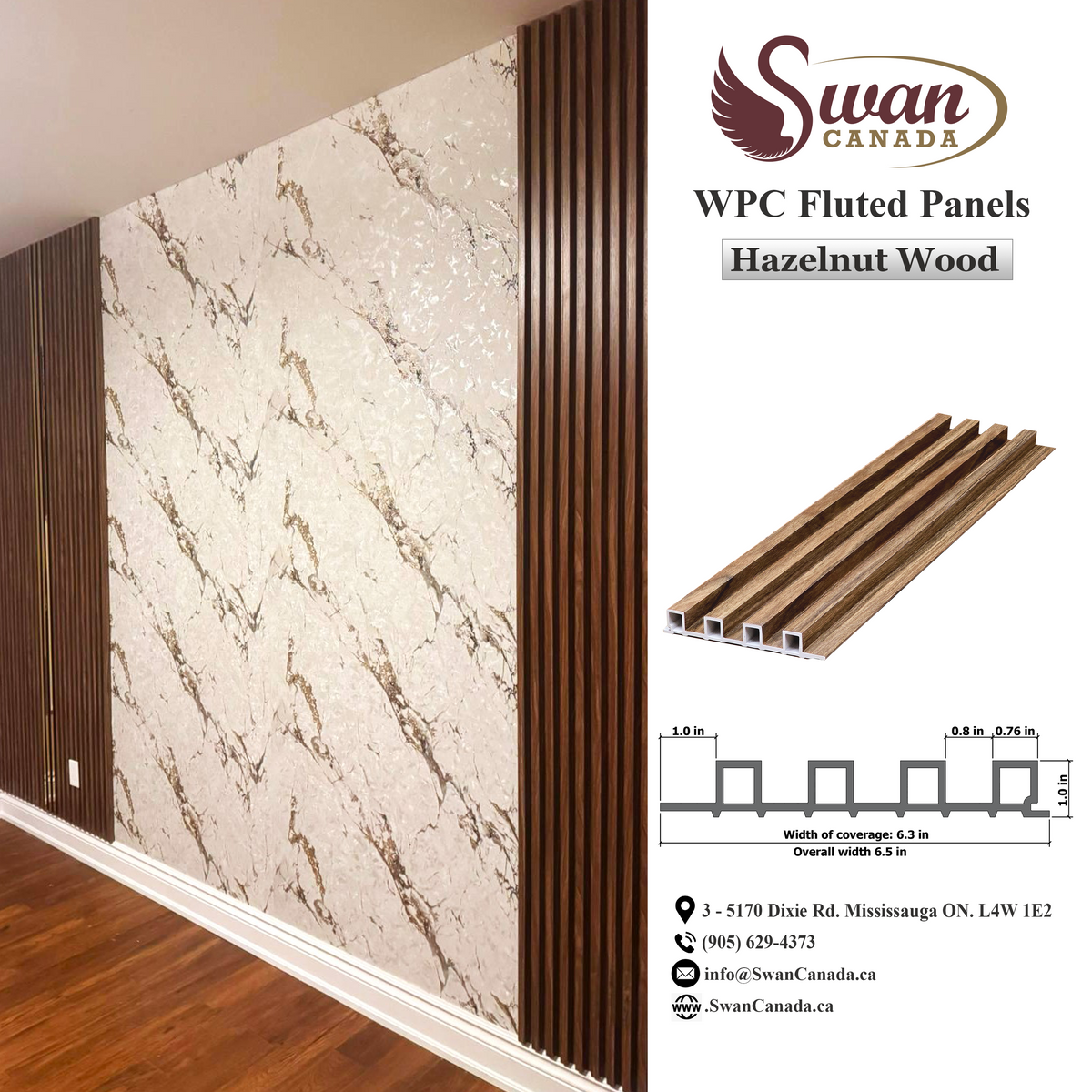 WPC Slat Wall Panel Sample Pack - Max 4 Samples per Order – Swan Canada