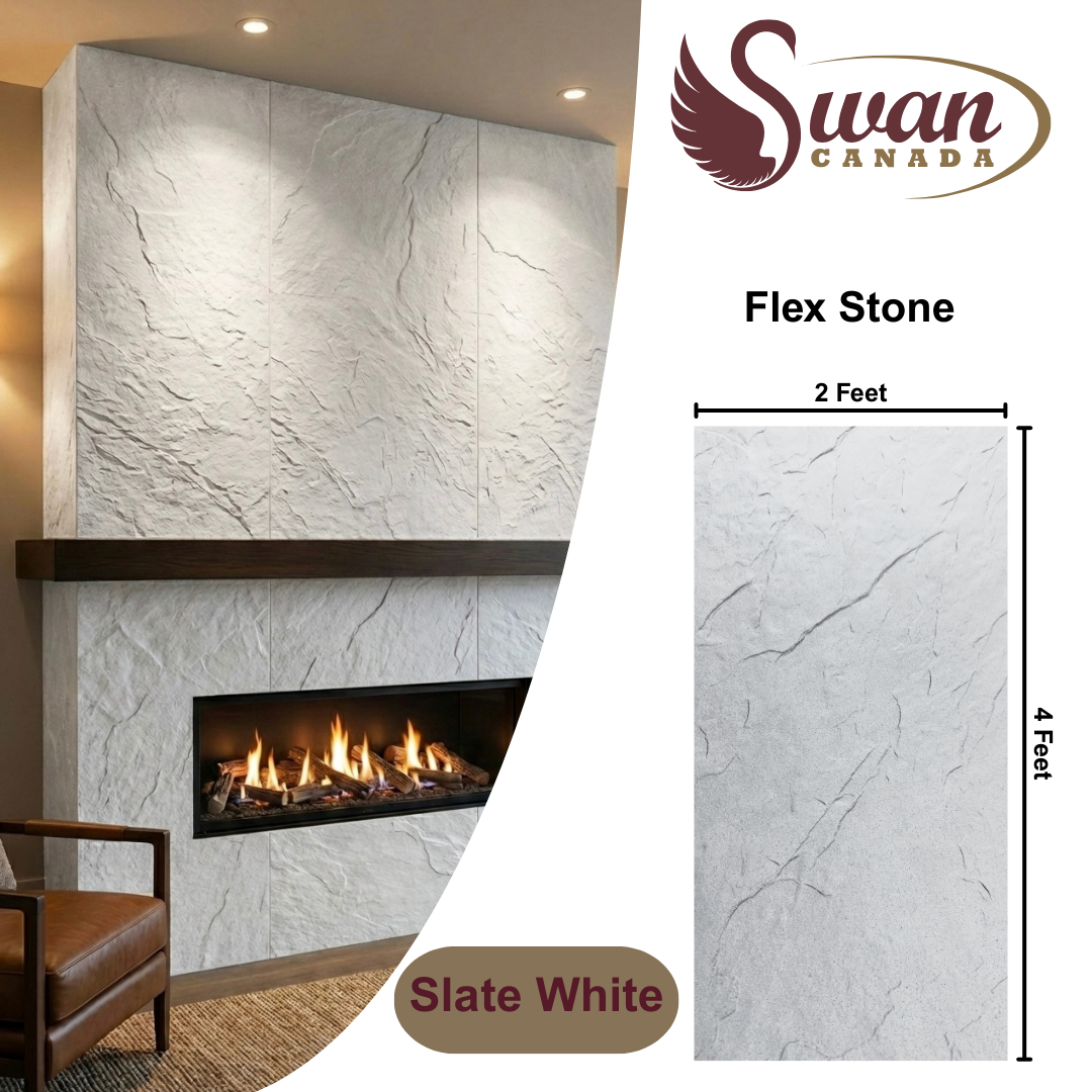 Flex Stone, Slate White, 2ft x 4ft – Swan Canada
