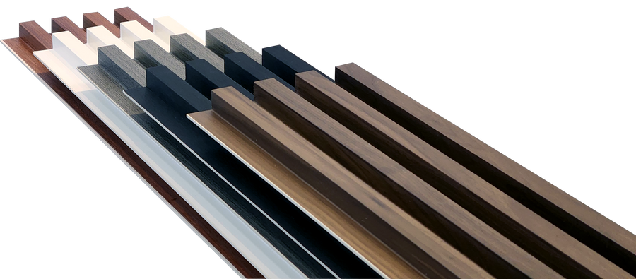 WPC Fluted Panels, Black color, 10 Panels x 9 feet long, – Swan Canada