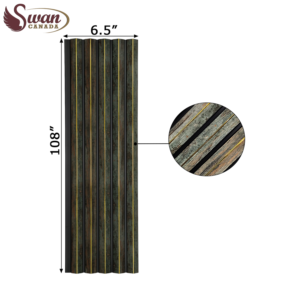 PS Fluted Panels, Rusty Wood, 20 Panels x 9 feet long. – Swan Canada