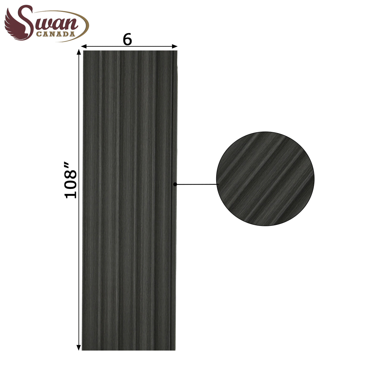 PS Fluted Panels, Dark Gray, 20 Panels x 9 feet long. – Swan Canada