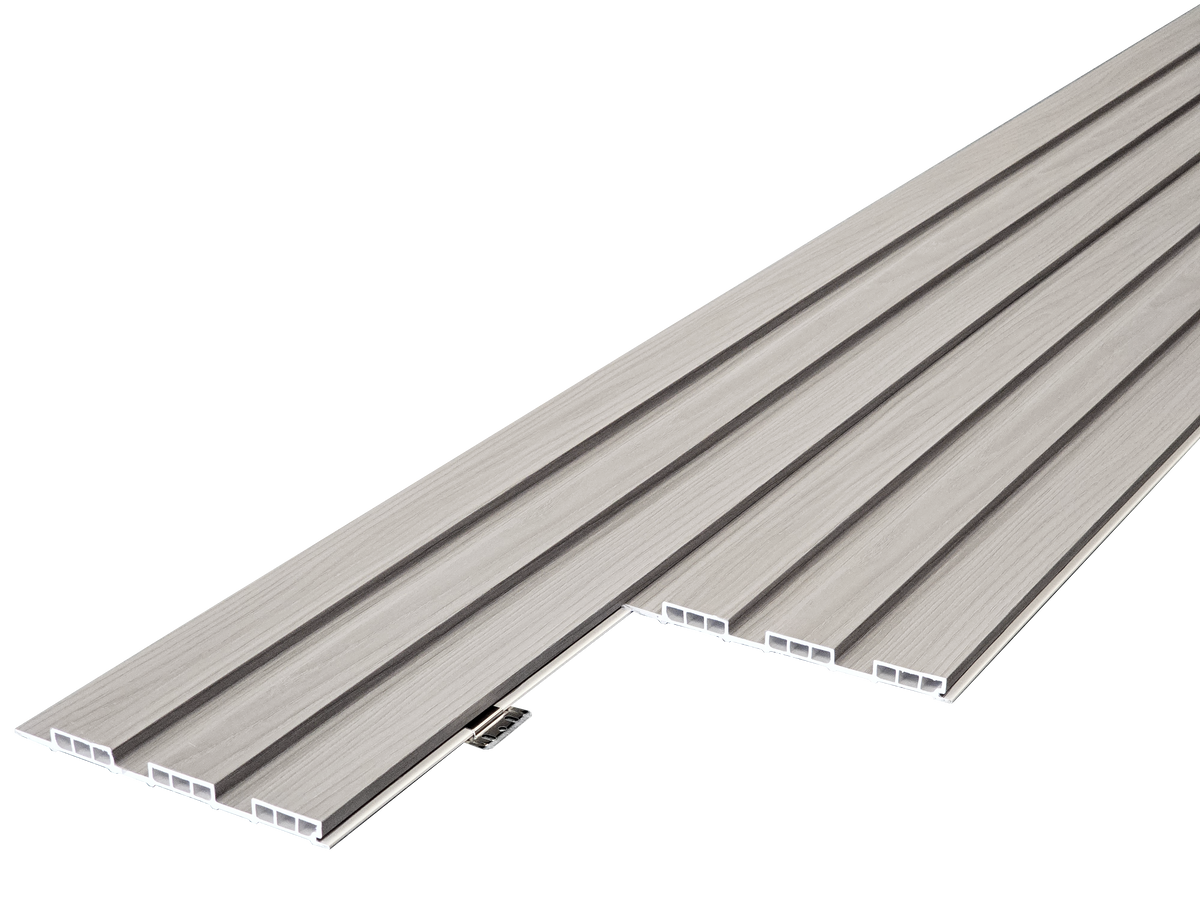 WPC Fluted Panels, Gray Birch, 10 Panels x 9 feet long. – Swan Canada