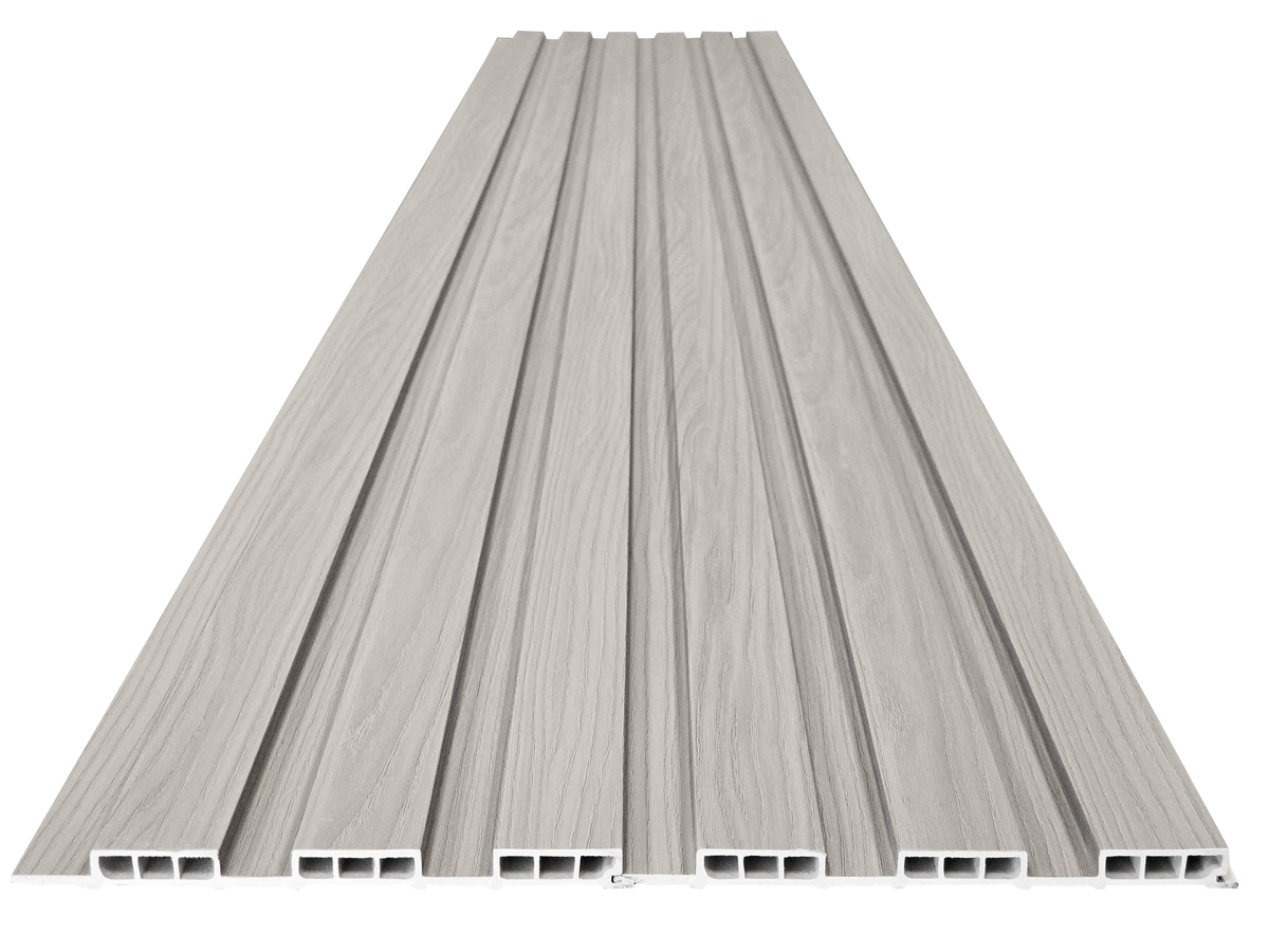 WPC Fluted Panels, Gray Birch, 10 Panels x 9 feet long. – Swan Canada