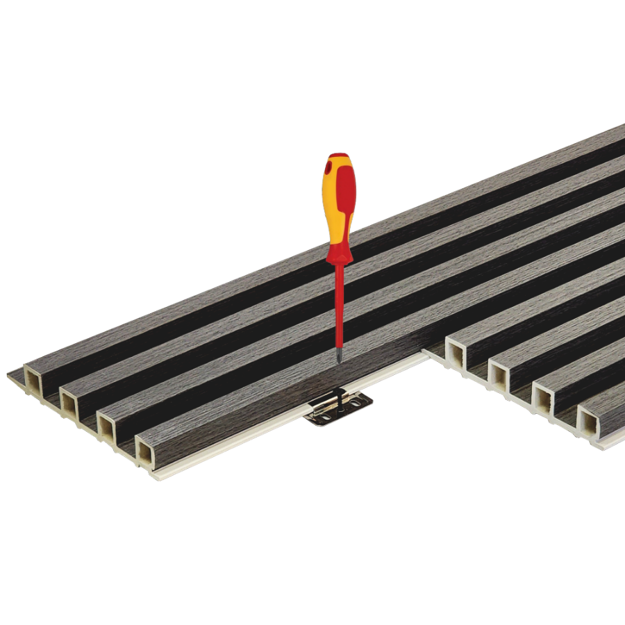 WPC Fluted Panels, Black color, 10 Panels x 9 feet long, – Swan Canada