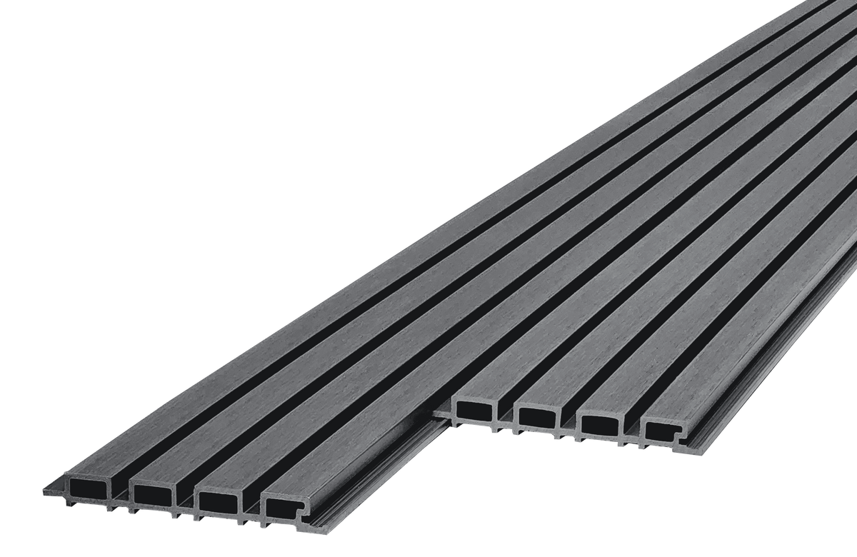 Outdoor WPC Fluted wall Panels, Silver Gray, 4 Panels/box – Swan Canada