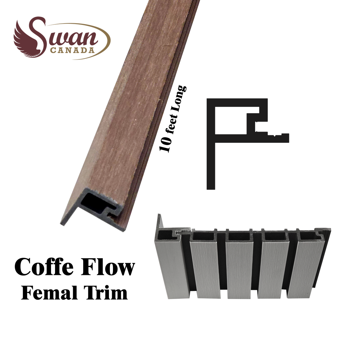 Outdoor WPC Female Trim, 2-in x 2-in X 10 Feet Long – Swan Canada