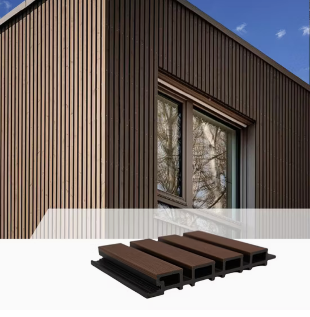 Outdoor WPC Fluted wall Panels, Coffee Flow, 4 Panels/box – Swan Canada