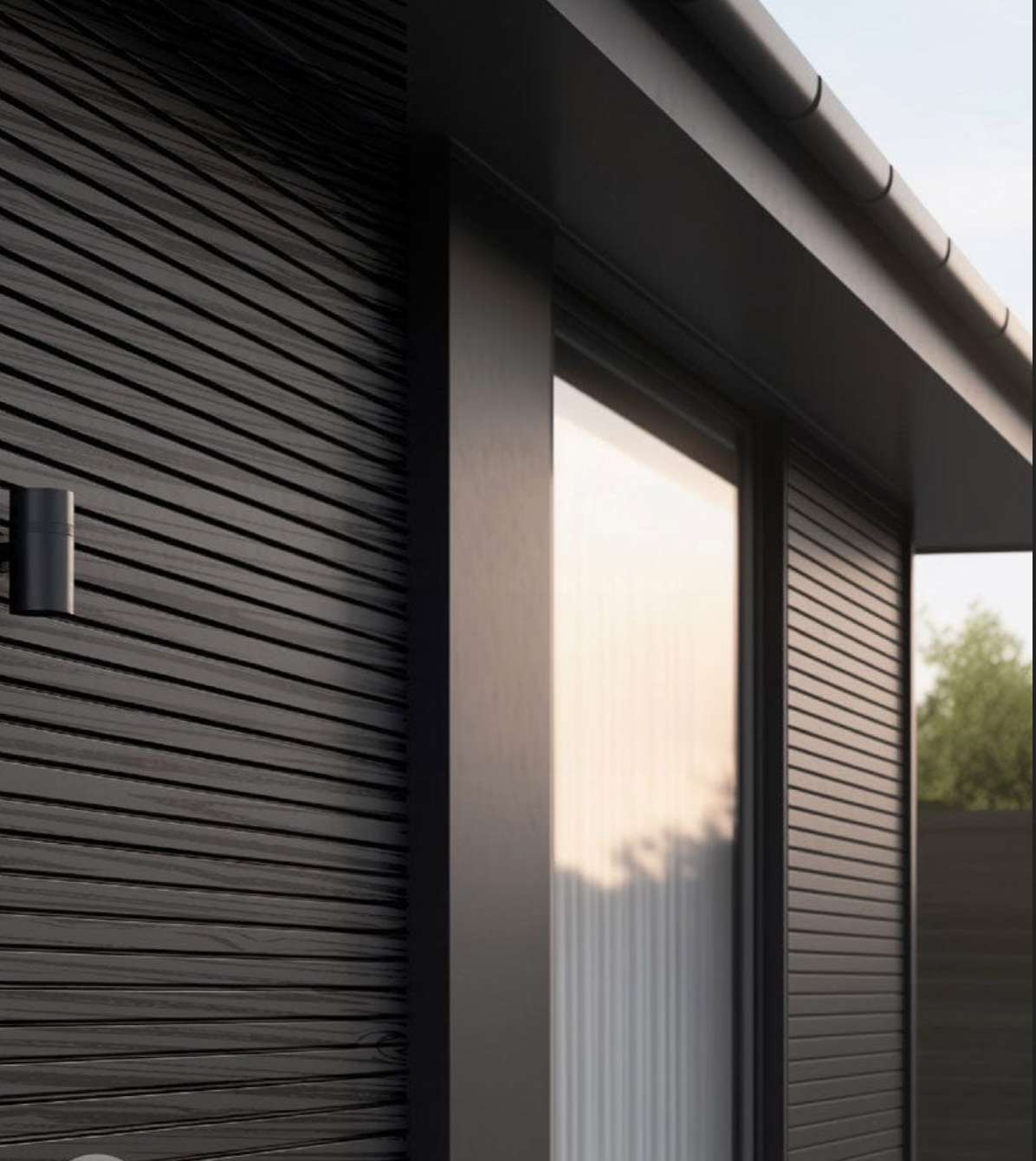Outdoor WPC Fluted wall Panels, Coffee Flow, 4 Panels/box – Swan Canada
