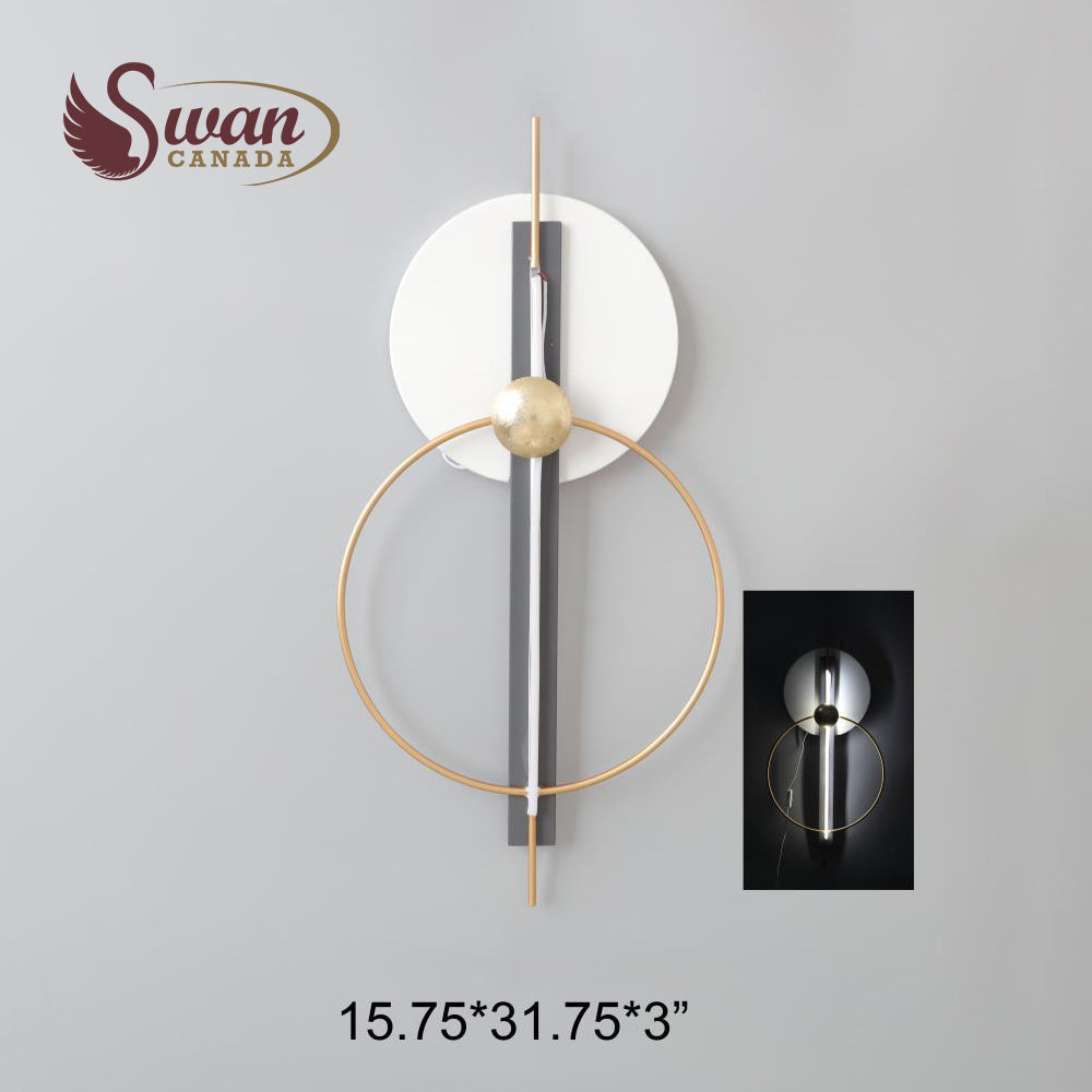 Decorative Wall Art, Lunar Eclipse Wall Sconce, 16.5-In X 35.25-In, 1 ...