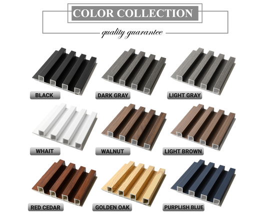 WPC Fluted Panels, Walnut Brown, 10 Panels x 9 feet long. – Swan Canada