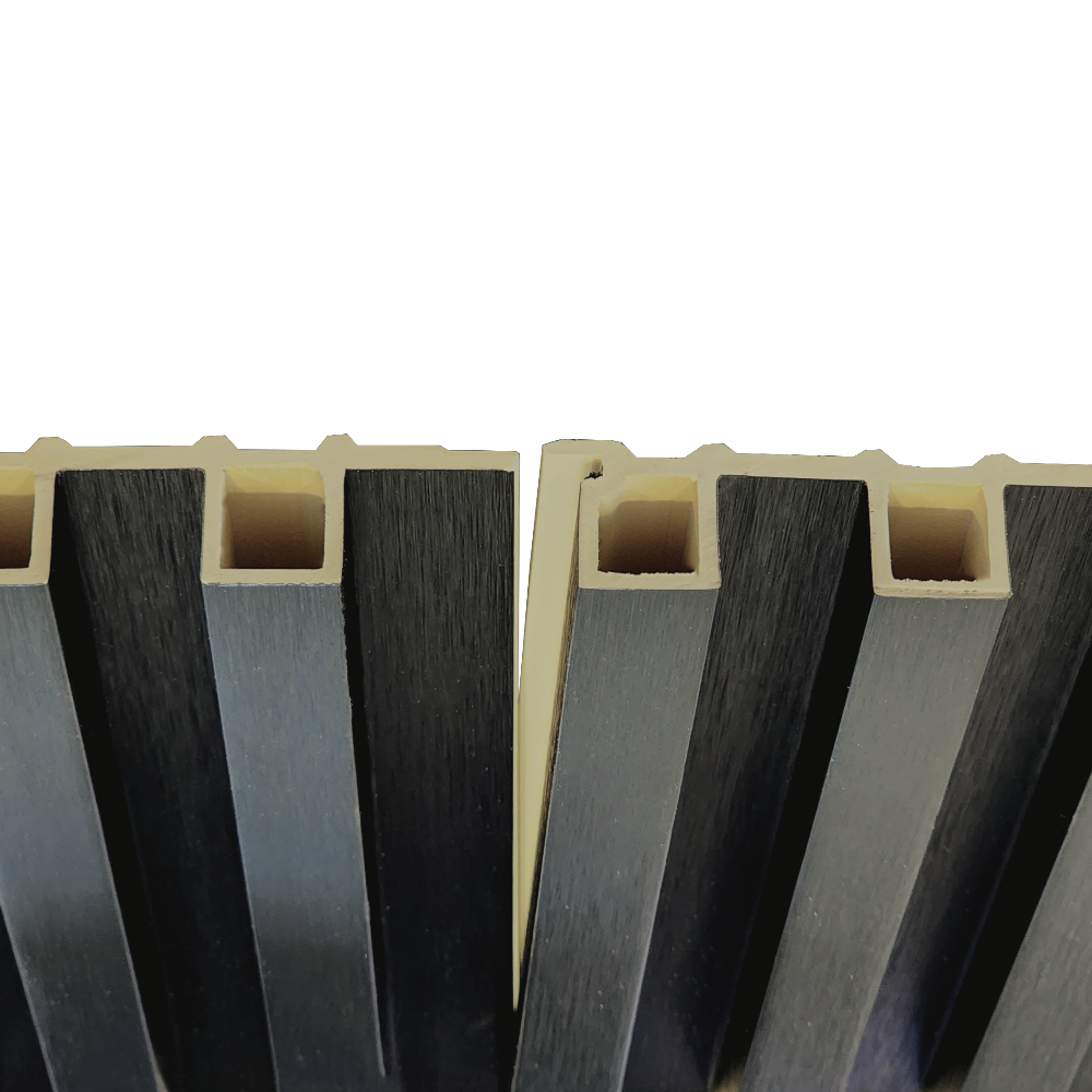 WPC Fluted Panels, Black color, 10 Panels x 9 feet long, – Swan Canada