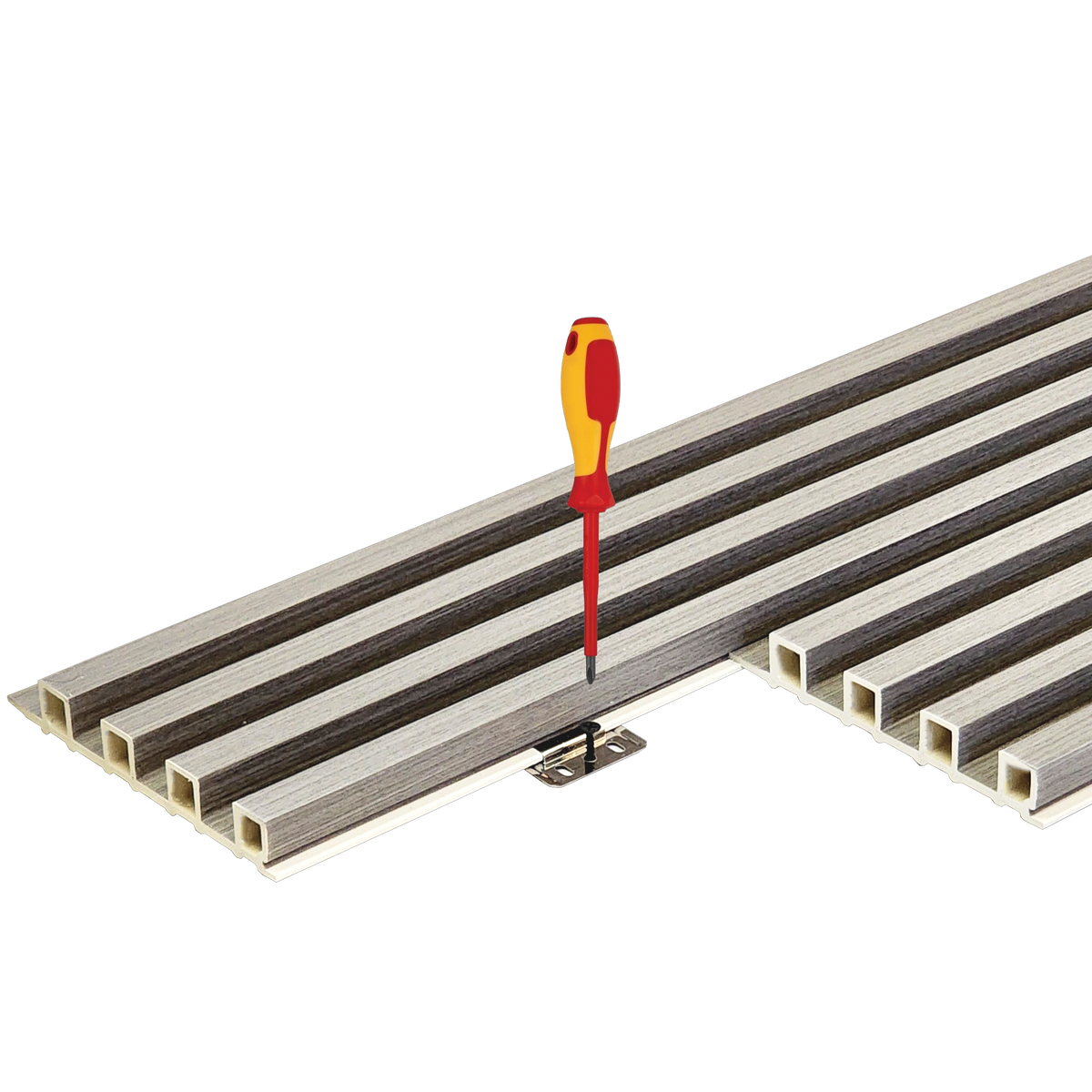 WPC Fluted Panels, Light Gray, 10 Panels x 9 feet long. – Swan Canada