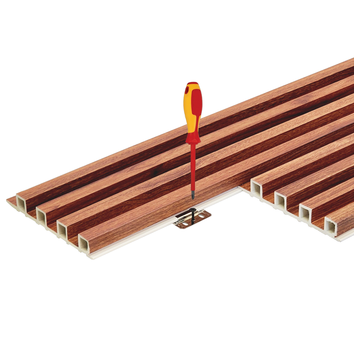 WPC Fluted Panels, Red Cedar, 10 Panels x 9 feet long. – Swan Canada