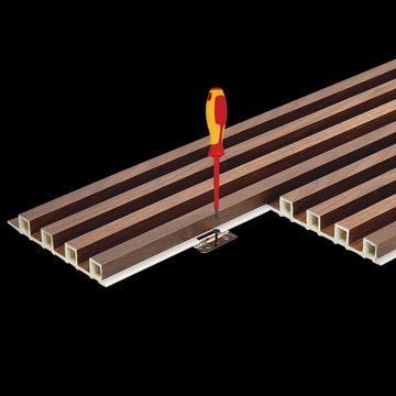 WPC Fluted Panels, Walnut Brown, 10 Panels x 9 feet long. – Swan Canada