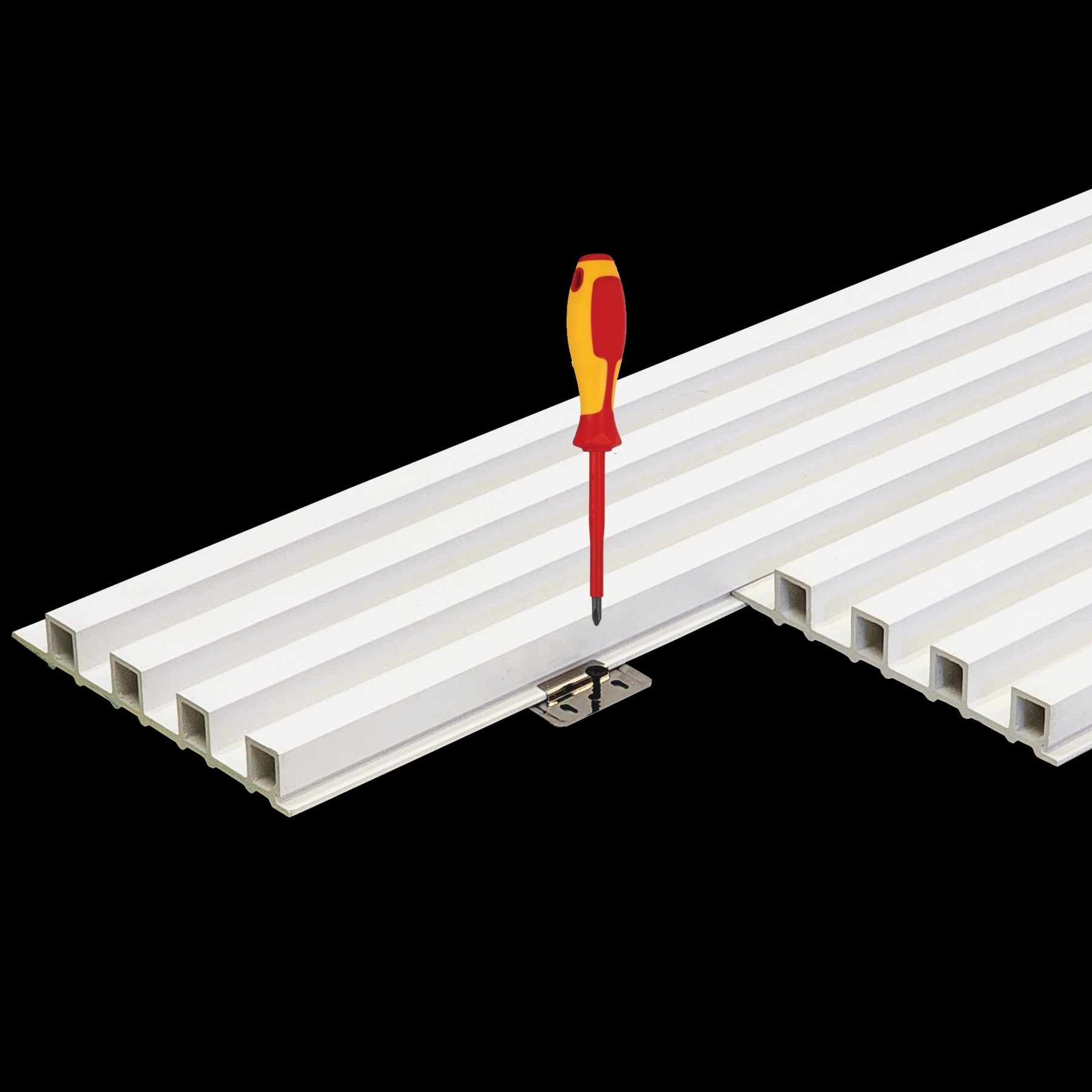 WPC Fluted Panels, White Color, 10 Panels x 9 feet long. – Swan Canada