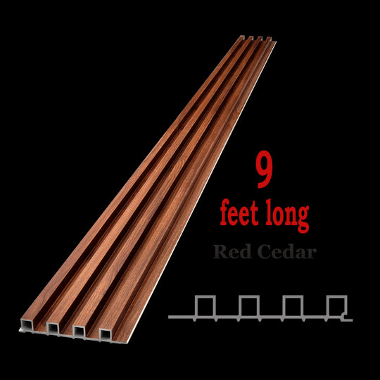 WPC Fluted Panels, Red Cedar, 10 Panels x 9 feet long. – Swan Canada